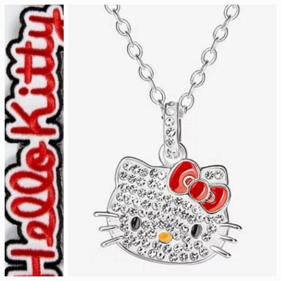 Hello Kitty | Jewelry | Hello Kitty Silver Plated Crystal Necklace ...